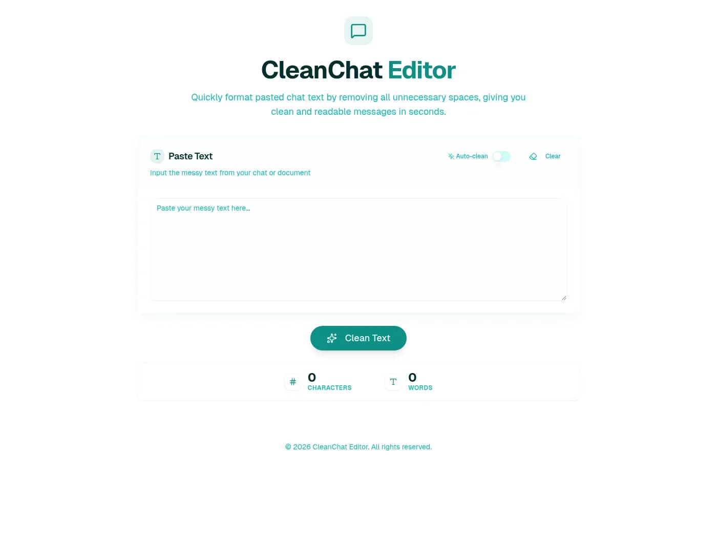 CleanChat Editor