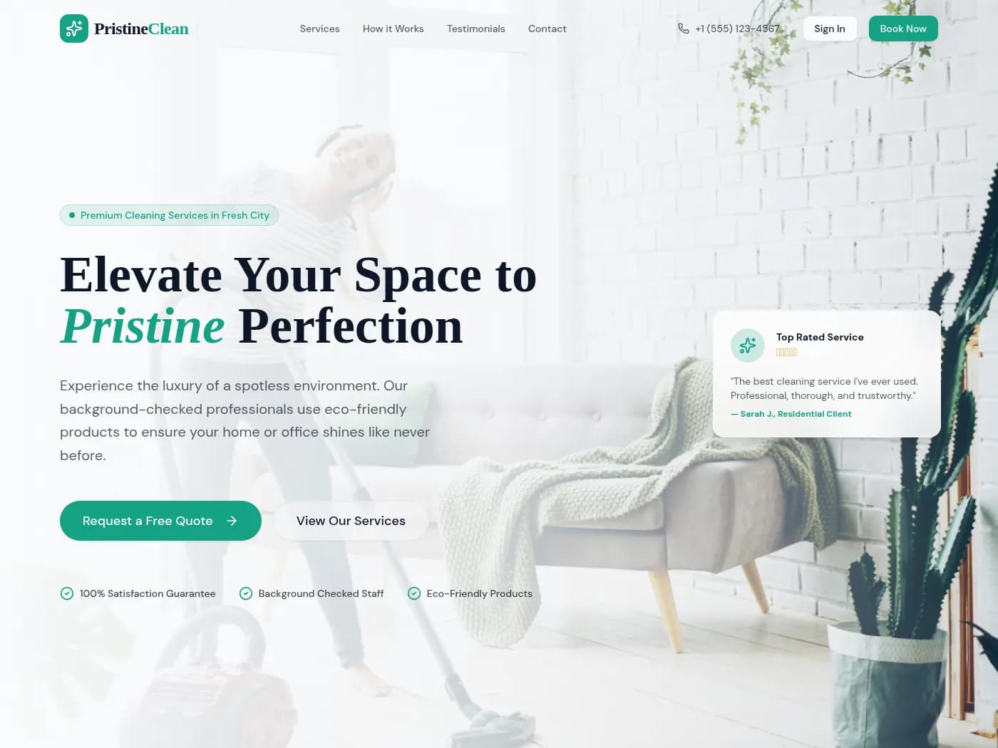 Pristine Clean Center Site