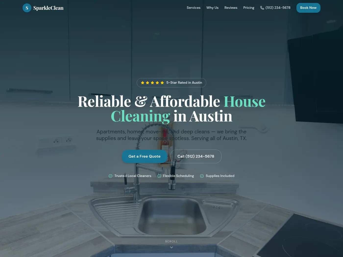 SparkleClean Landing Page