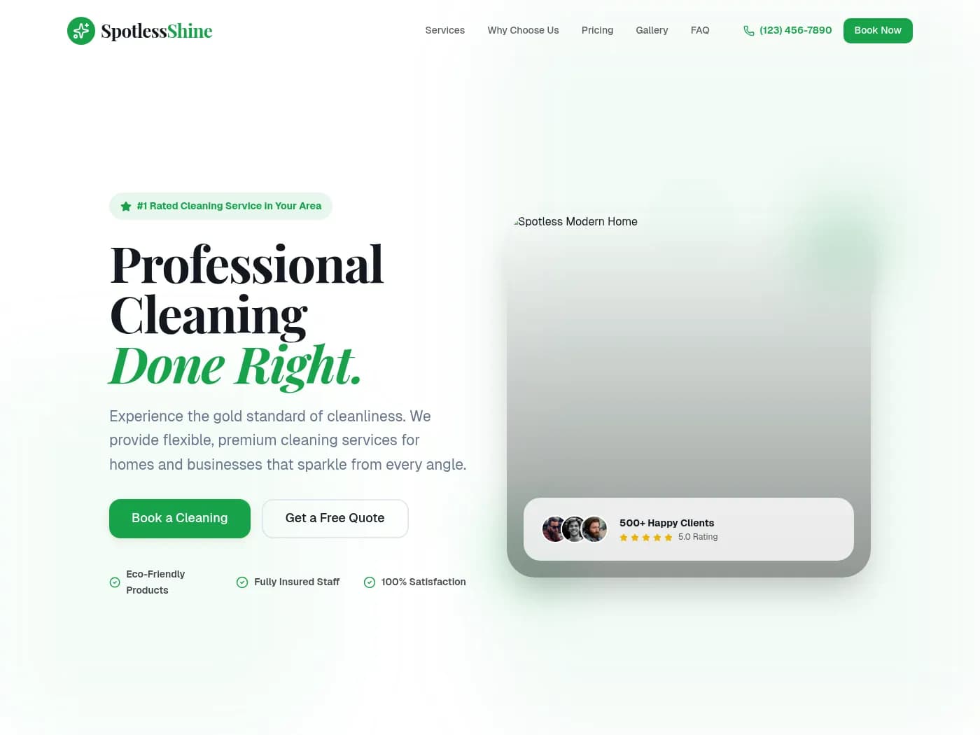 Spotless Shine Website