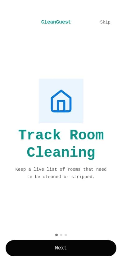 Guesthouse Cleaning App