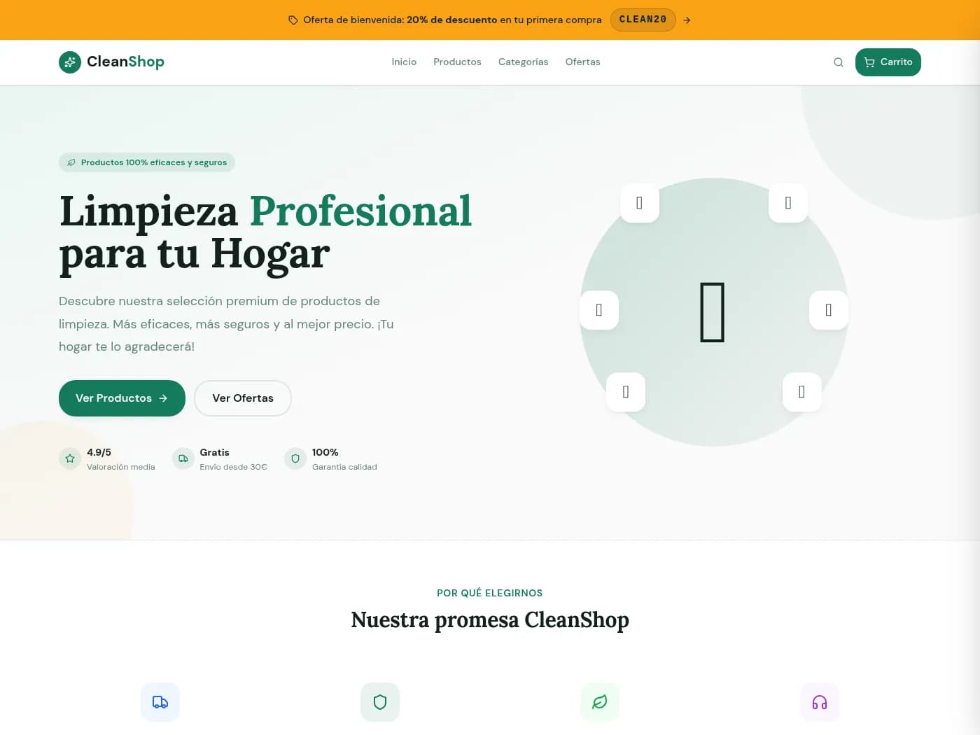 CleanShop Webstore