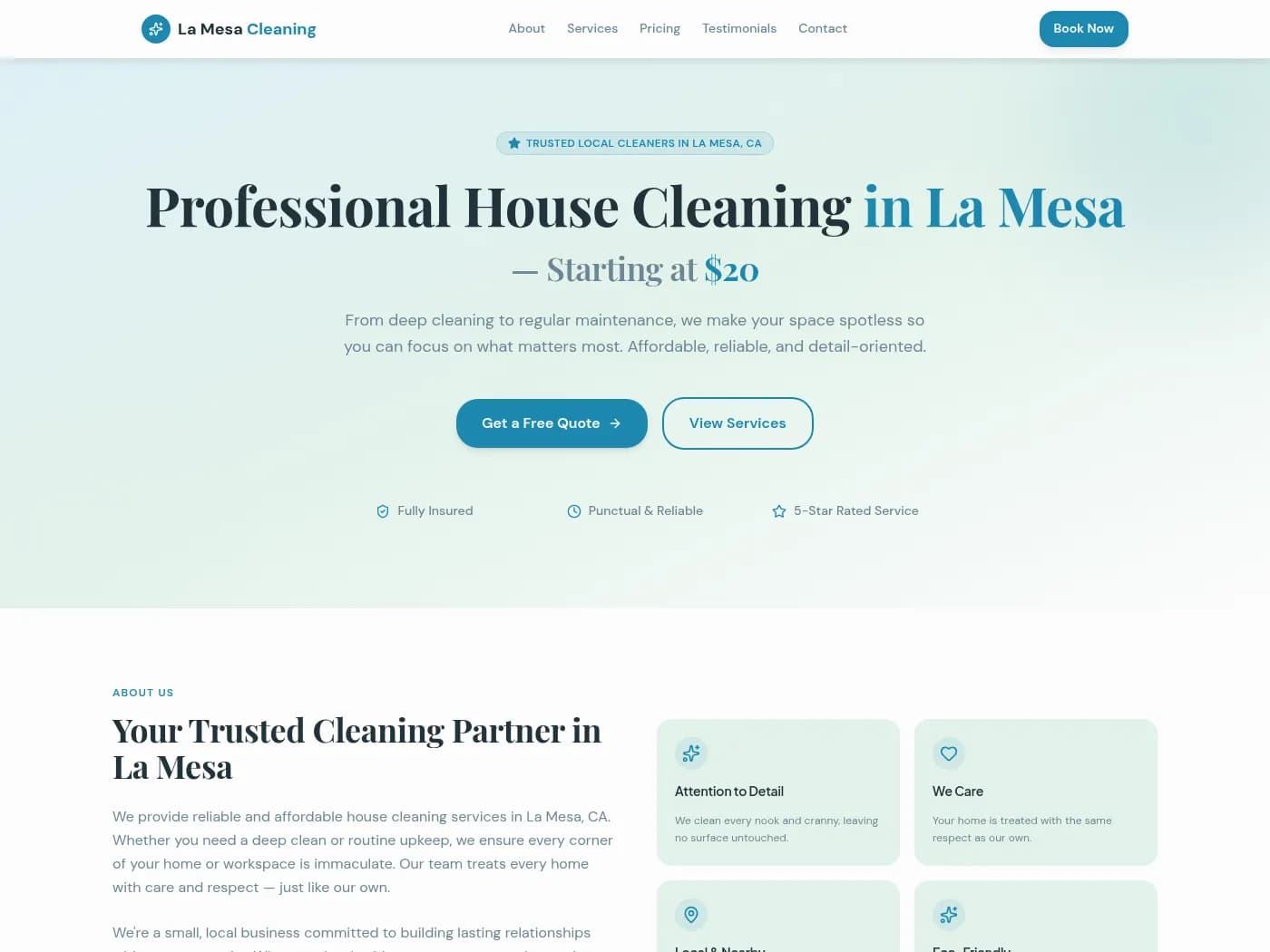 La Mesa Cleaning Site