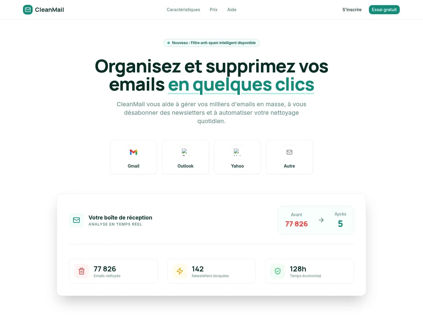 CleanMail Web Clone
