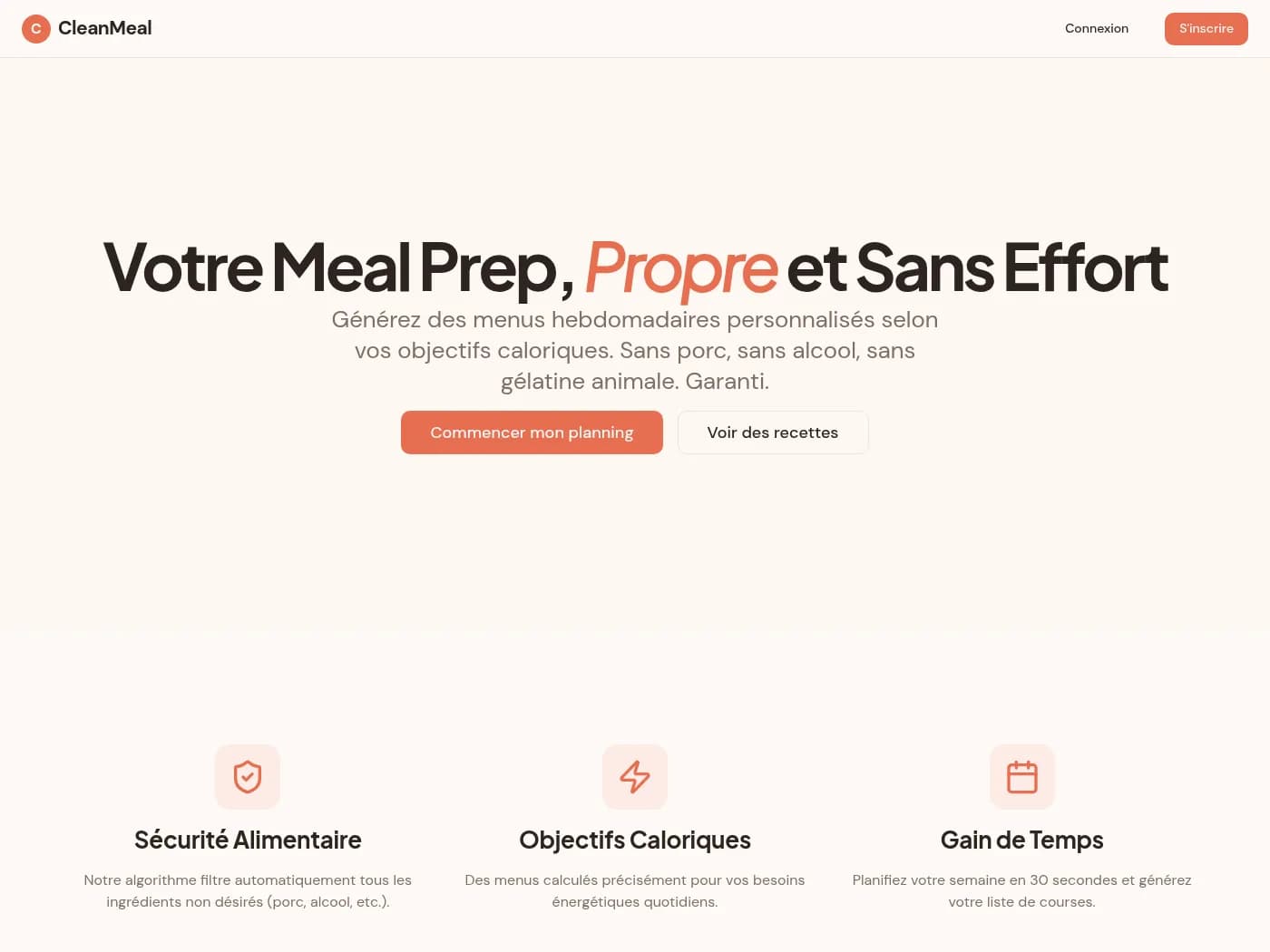 CleanMeal Prep App