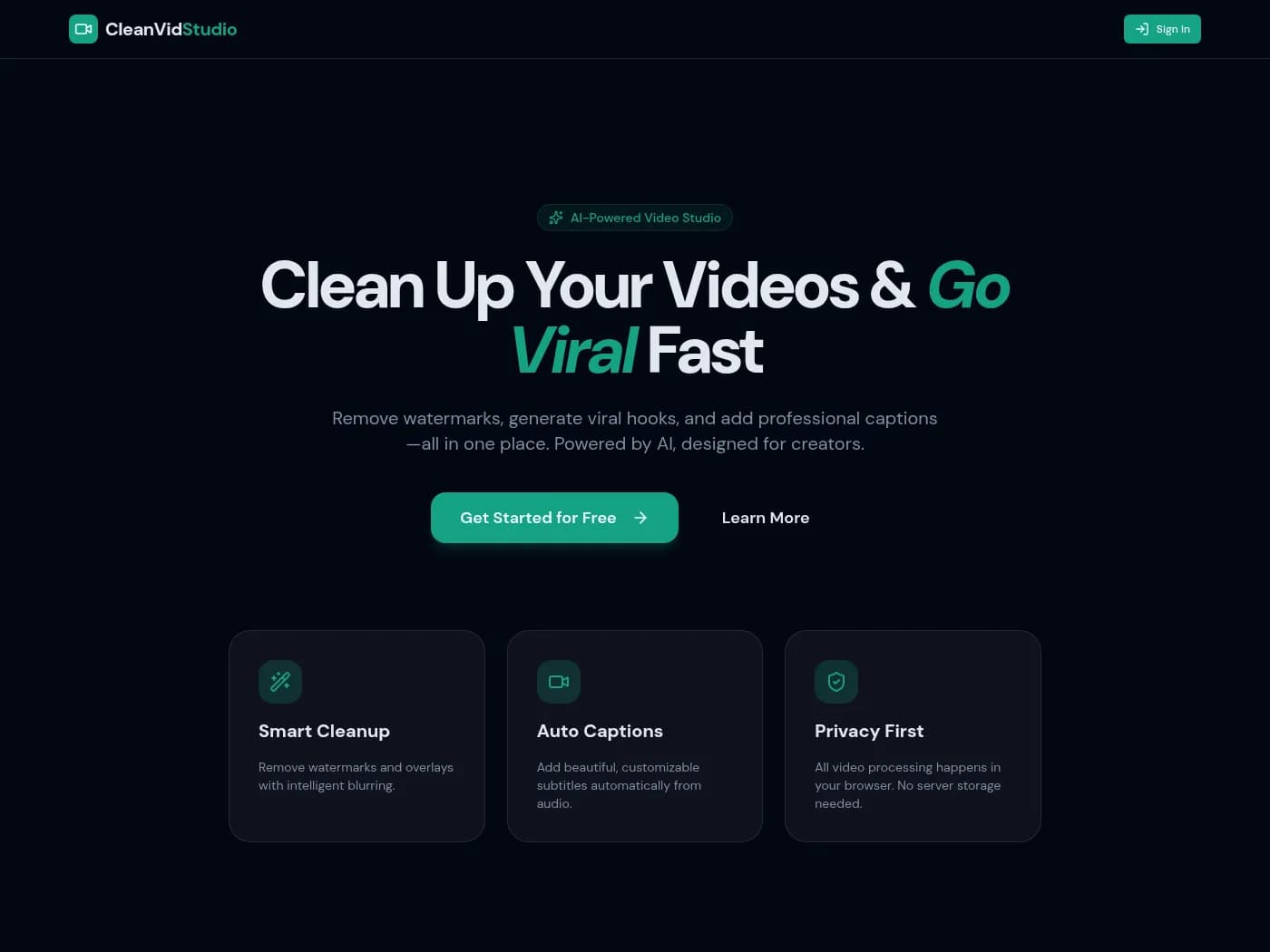 CleanVid Studio
