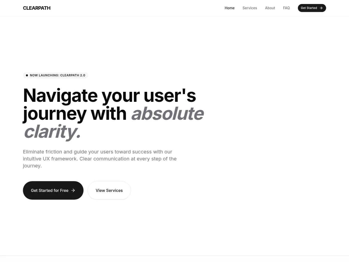 ClearPath Web UX Template