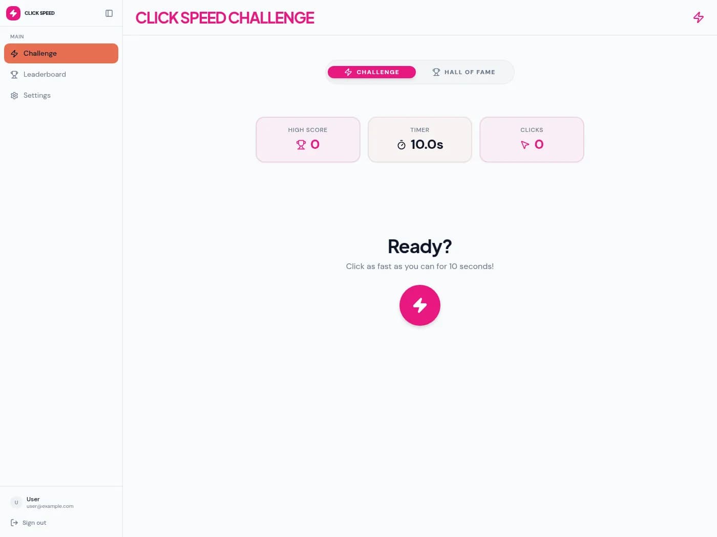 Click Speed Challenge
