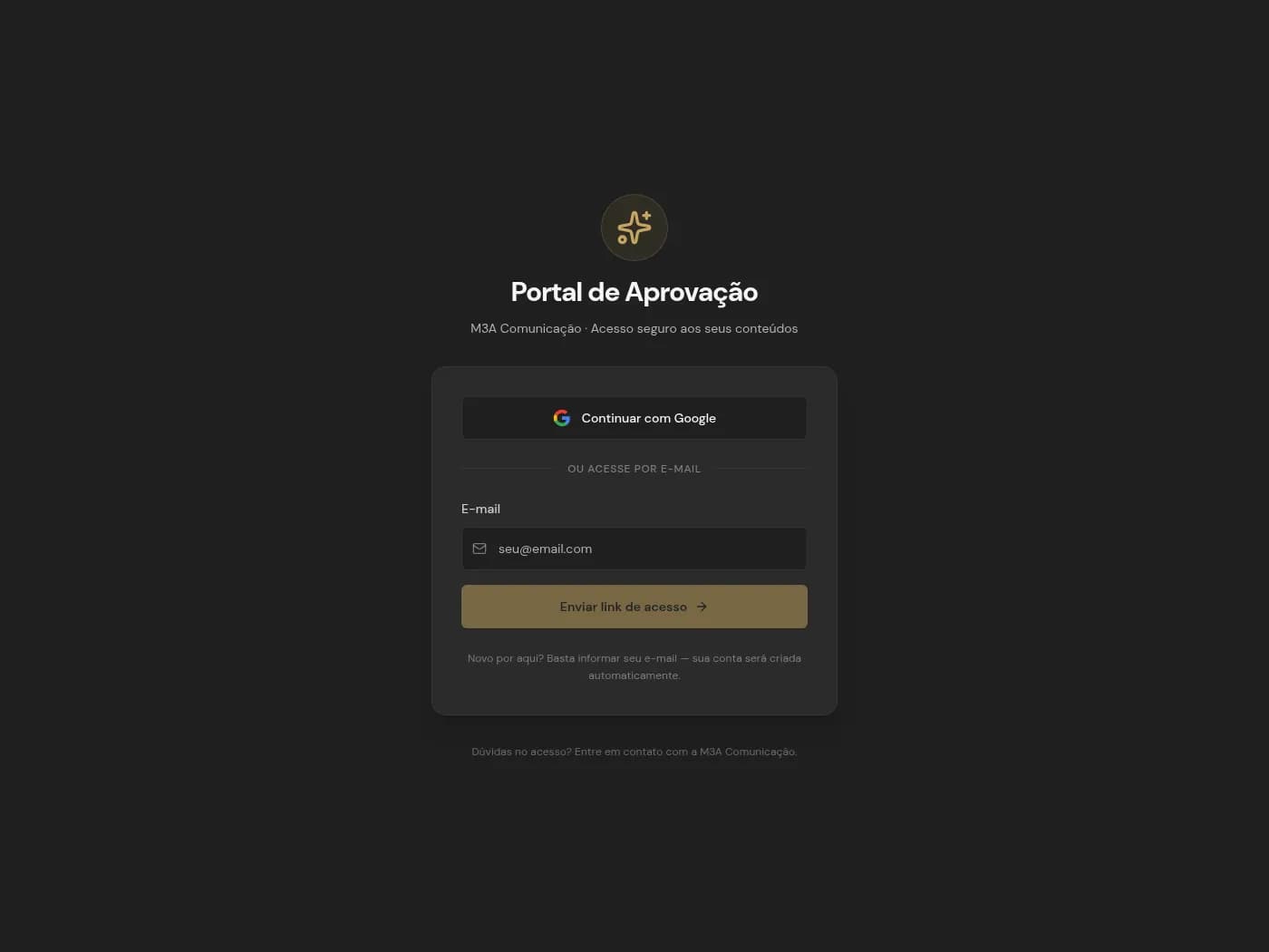 M3A Comunicação - Portal de Aprovação
