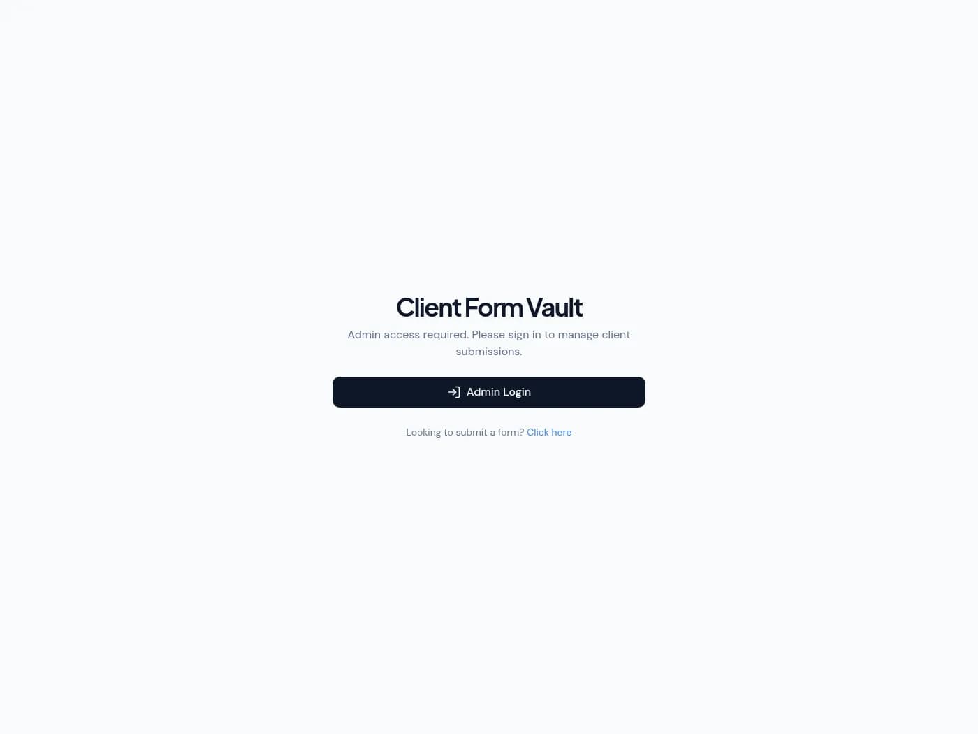 Client Form Vault