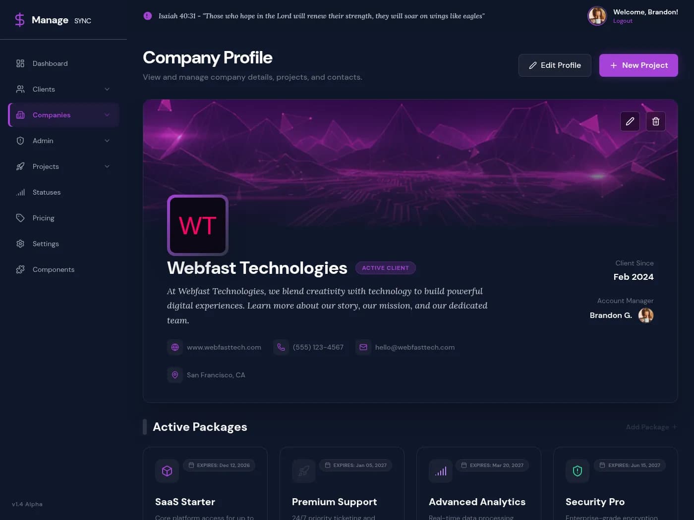 ClientProfile Manager