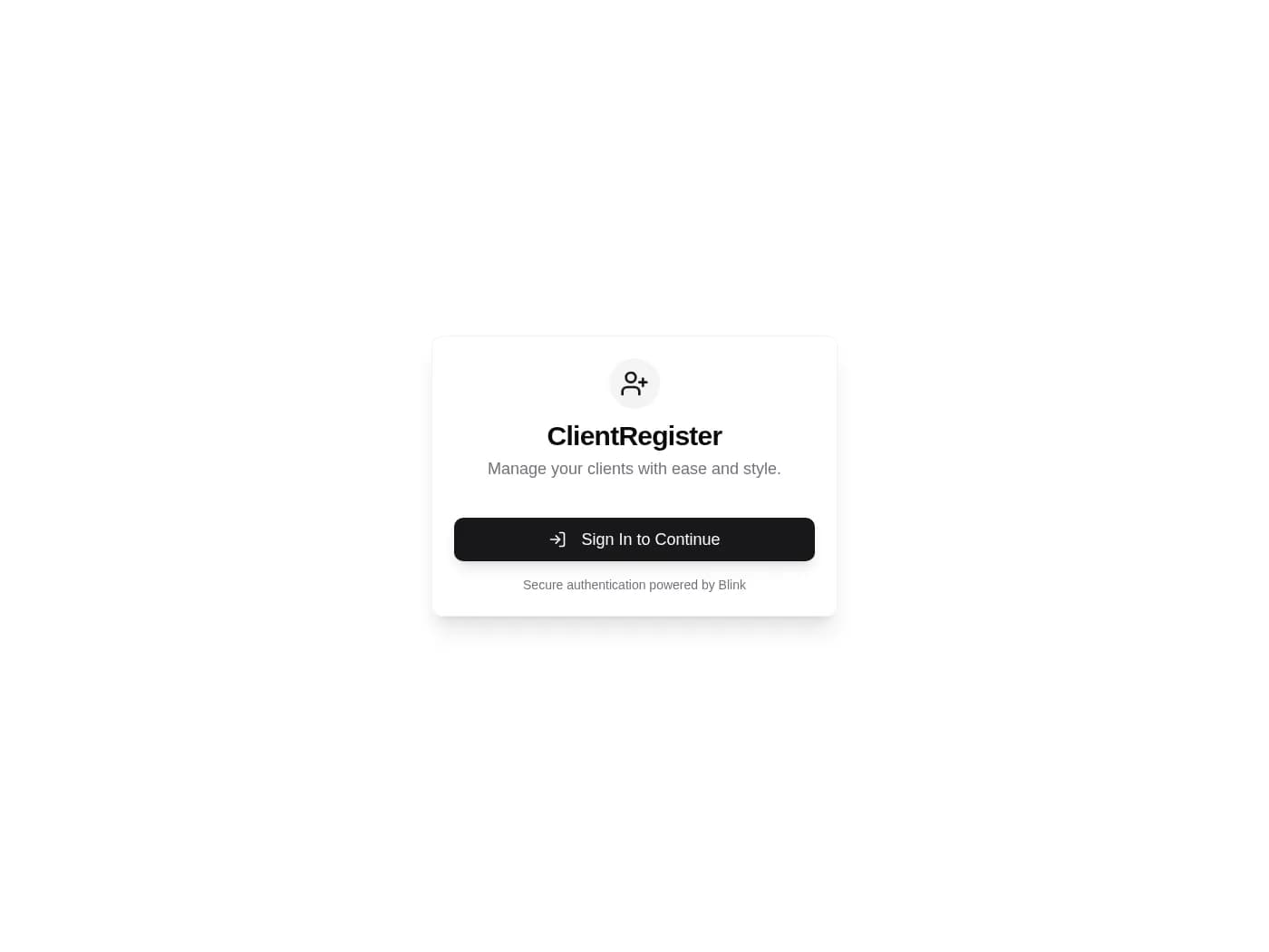 Client Register App