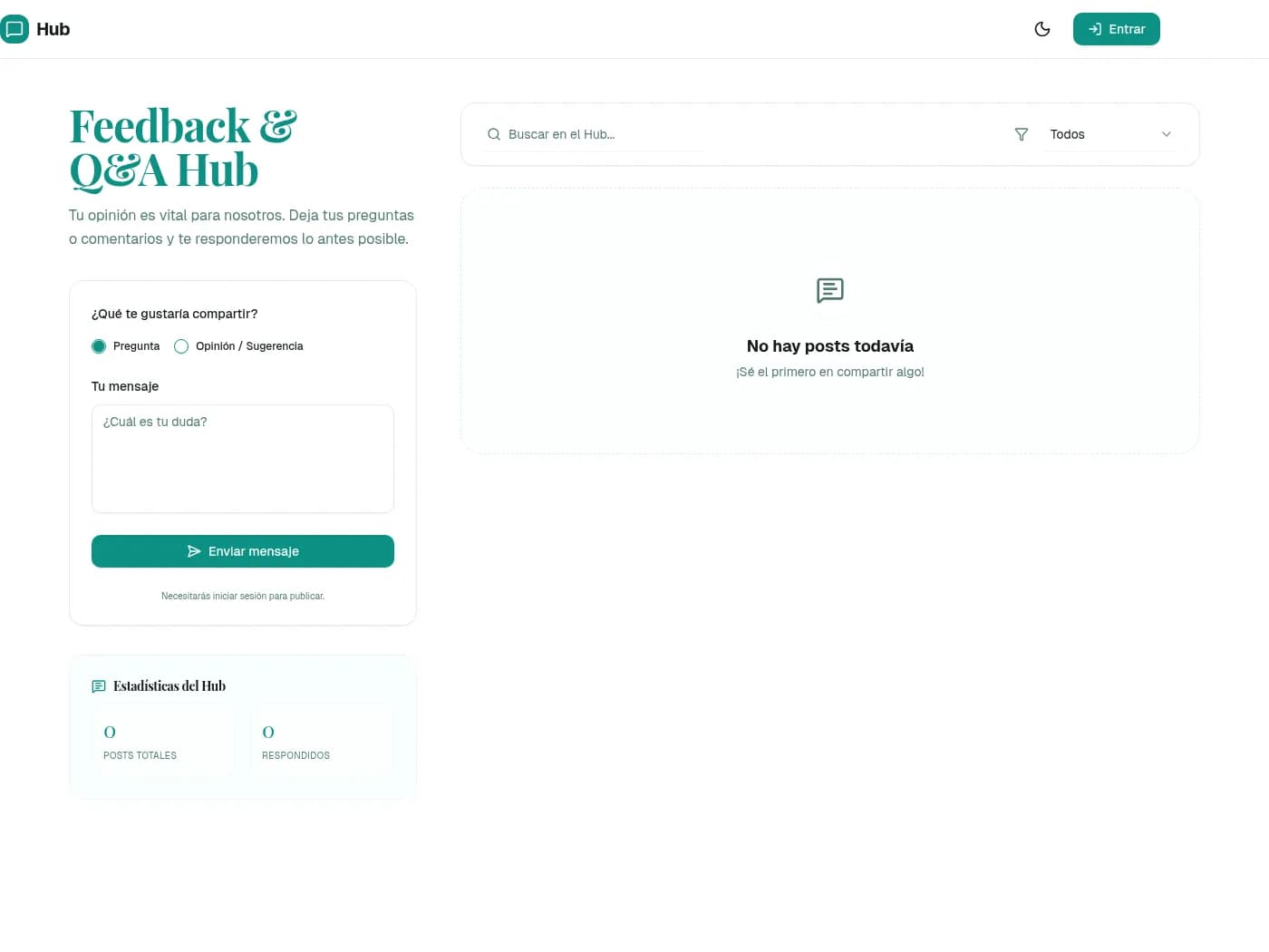 Feedback & Q&A Hub
