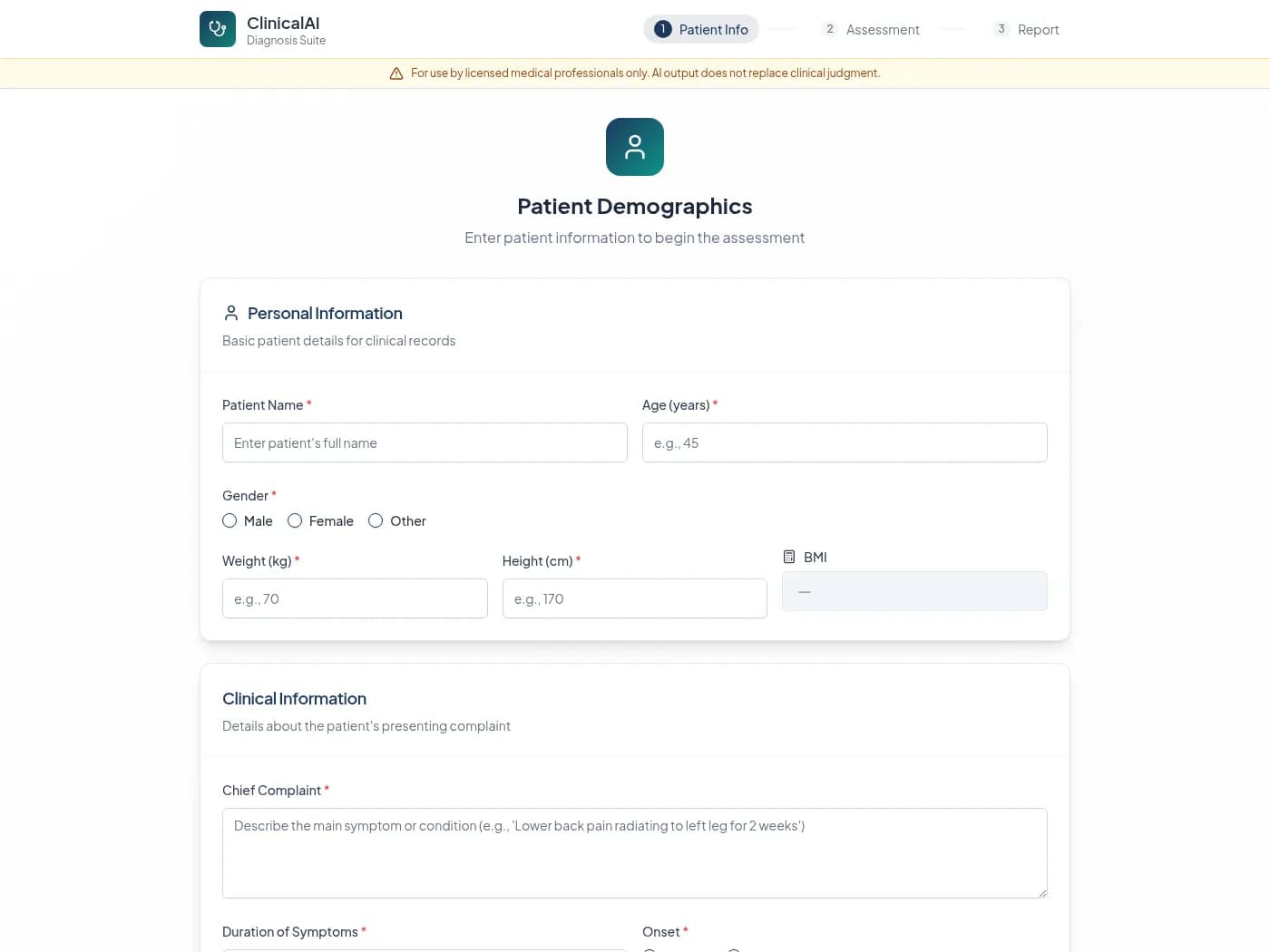 ClinicalAI Diagnosis Suite