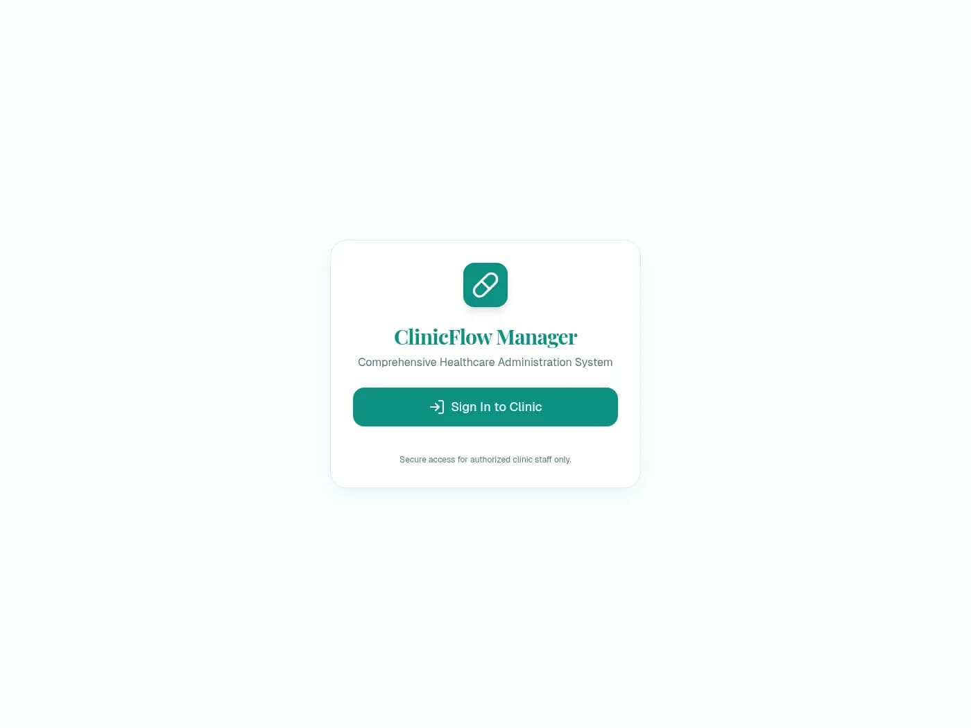 ClinicFlow Manager