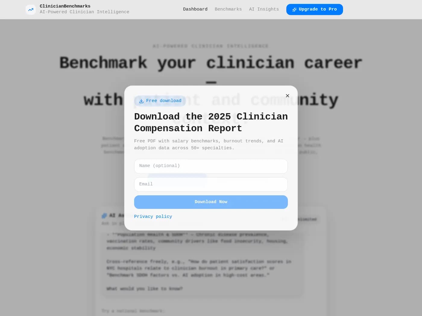 ClinicianBenchmarks