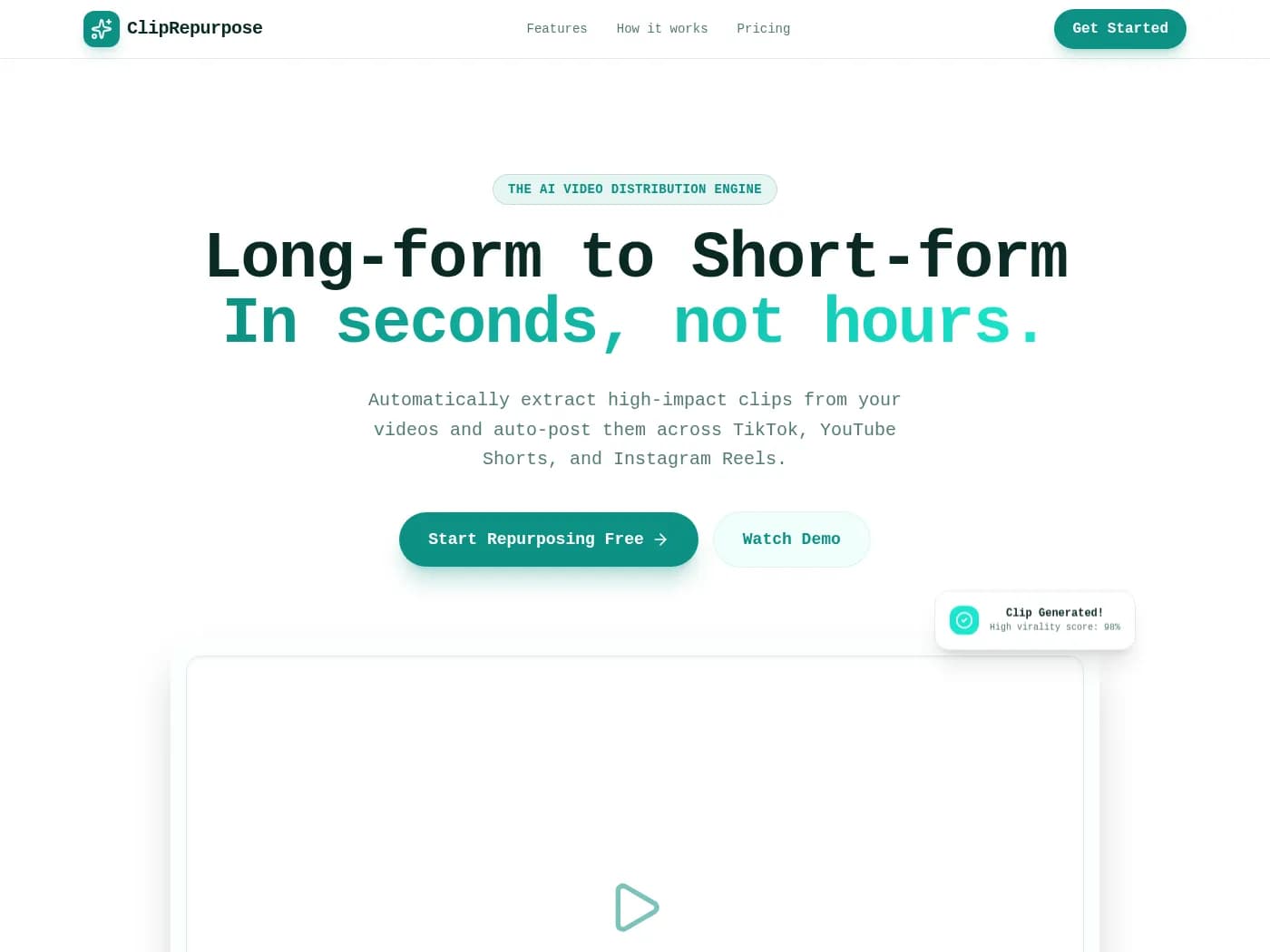 ClipRepurpose Hub