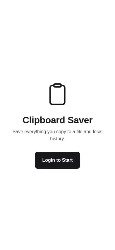 Clipboard Saver App