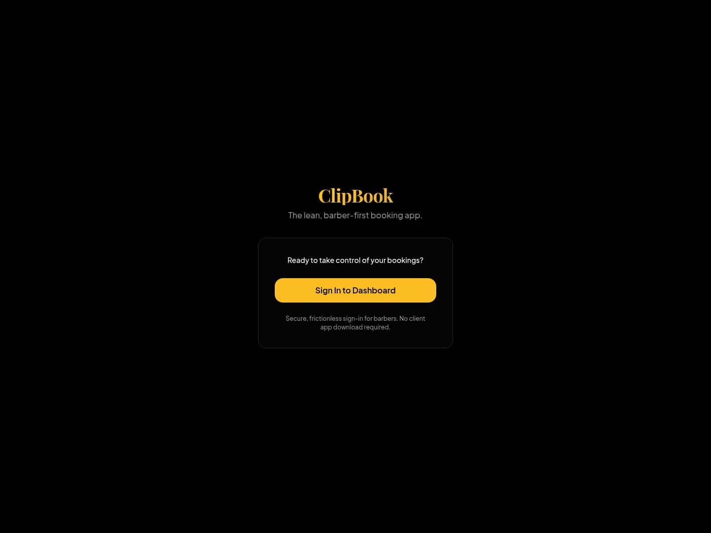 ClipBook Booking MVP