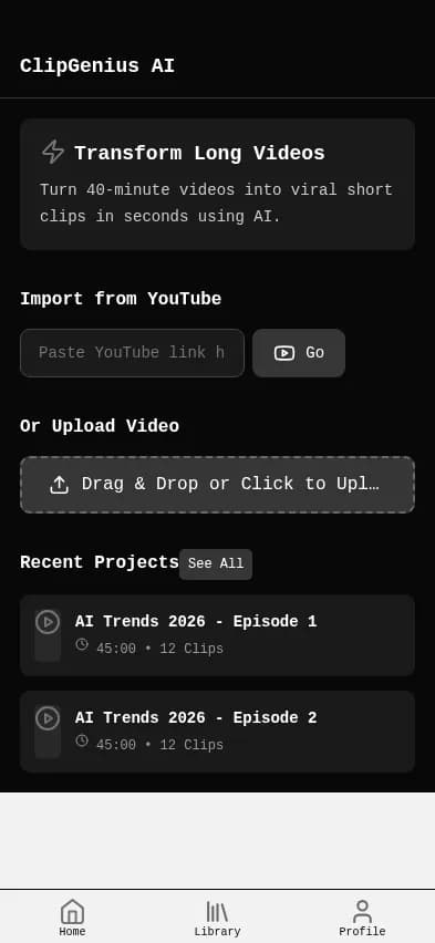 ClipGenius AI Studio