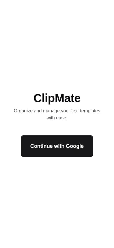 ClipMate Template App