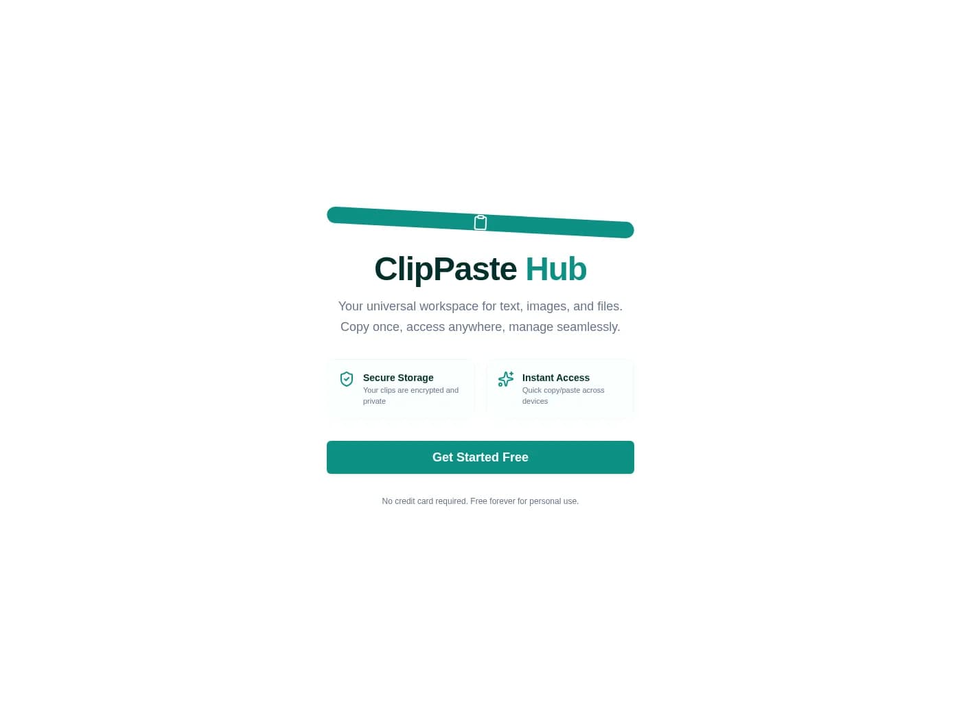 ClipPaste Hub