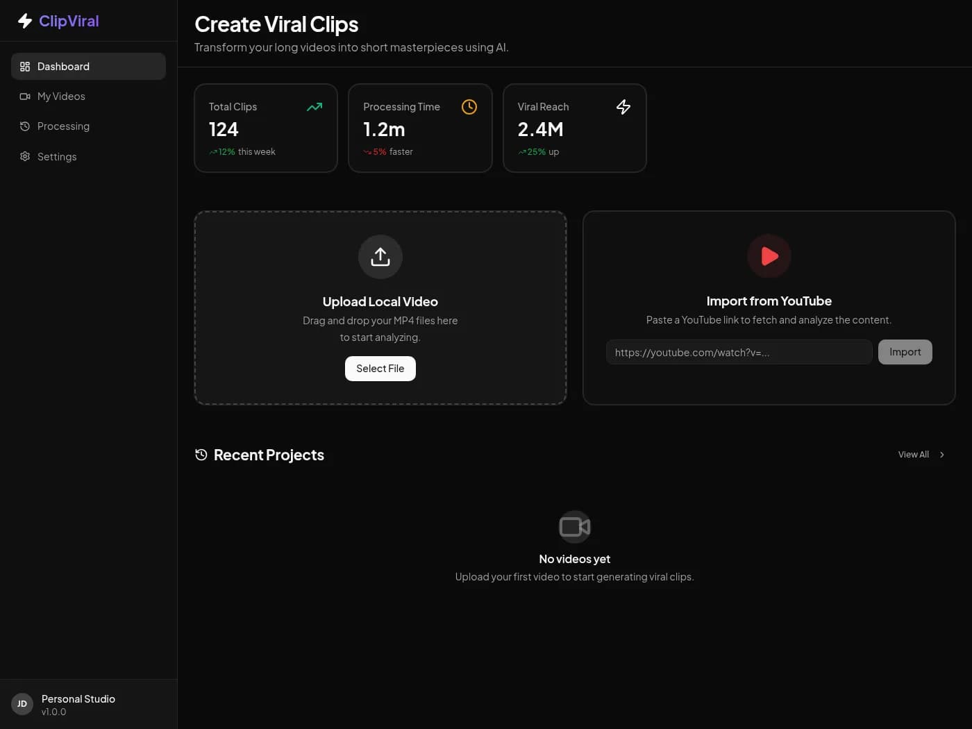ClipViral Web Studio