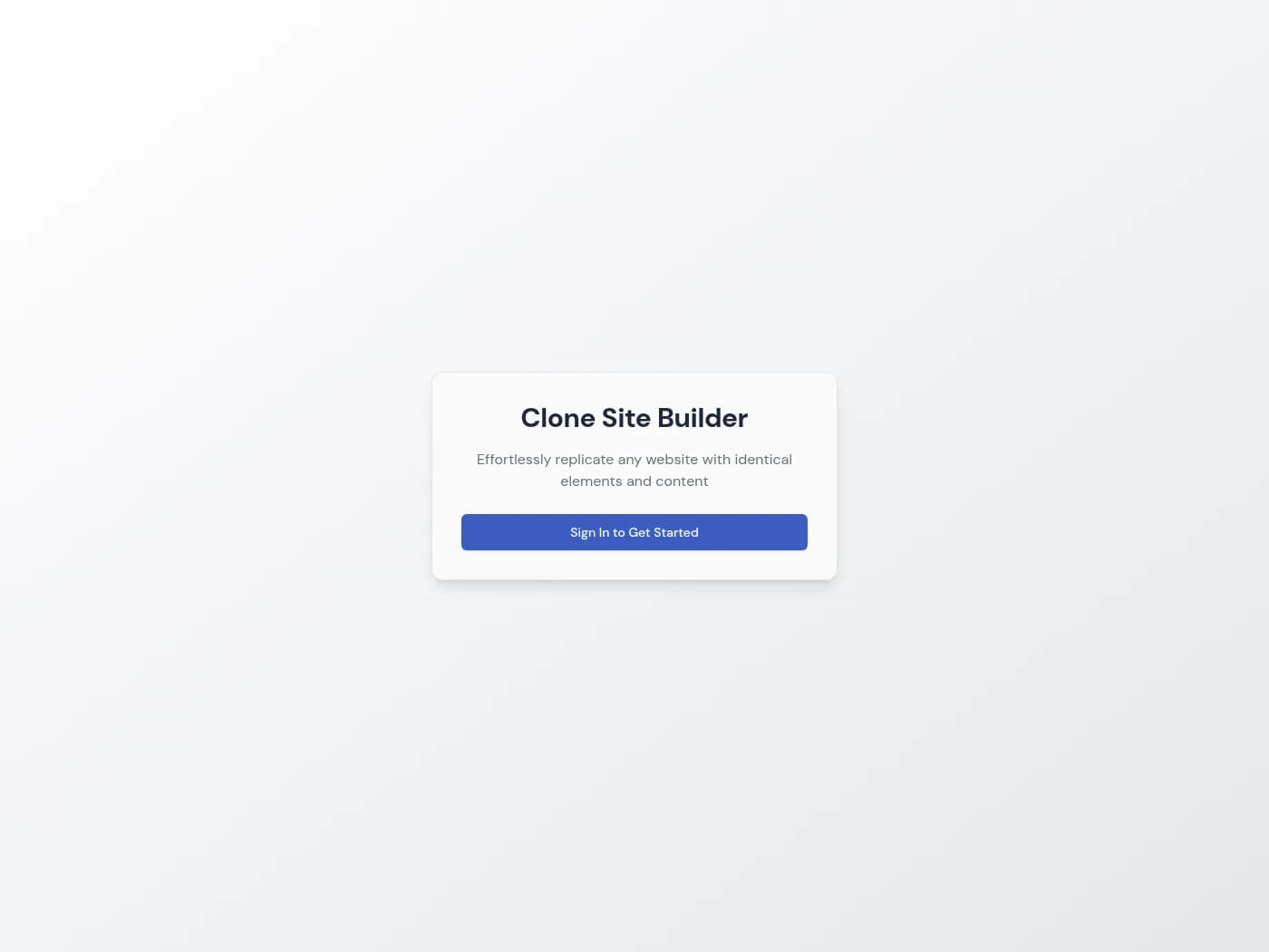 Clone Site Builder