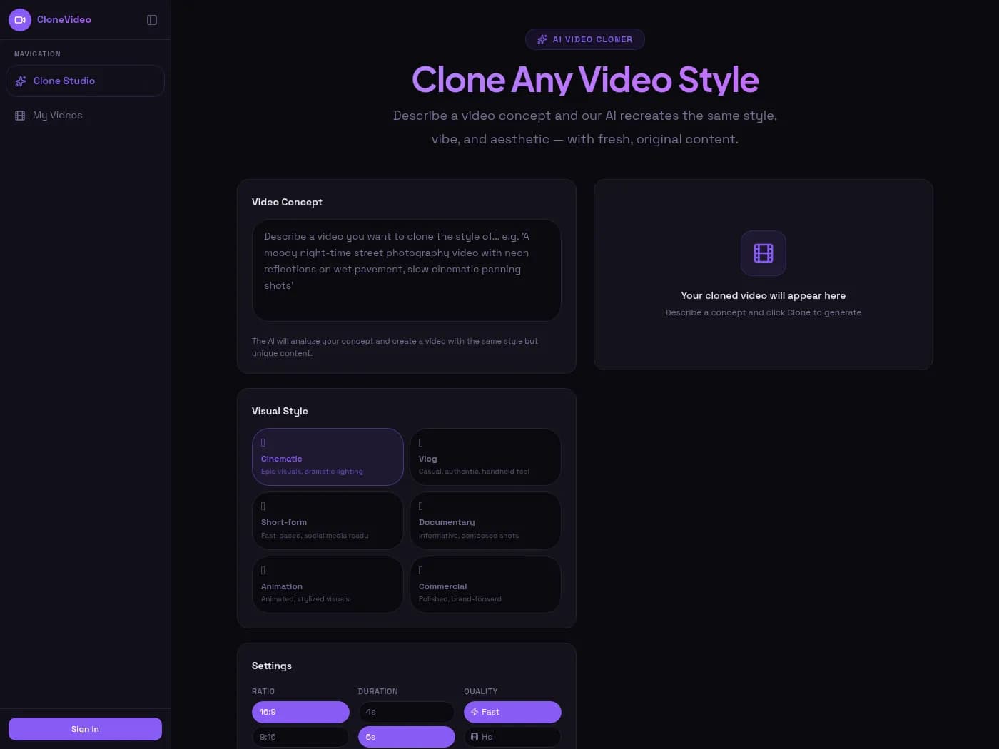 CloneVideo Creator