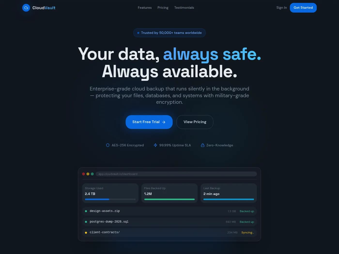 Cloud Backup Storefront