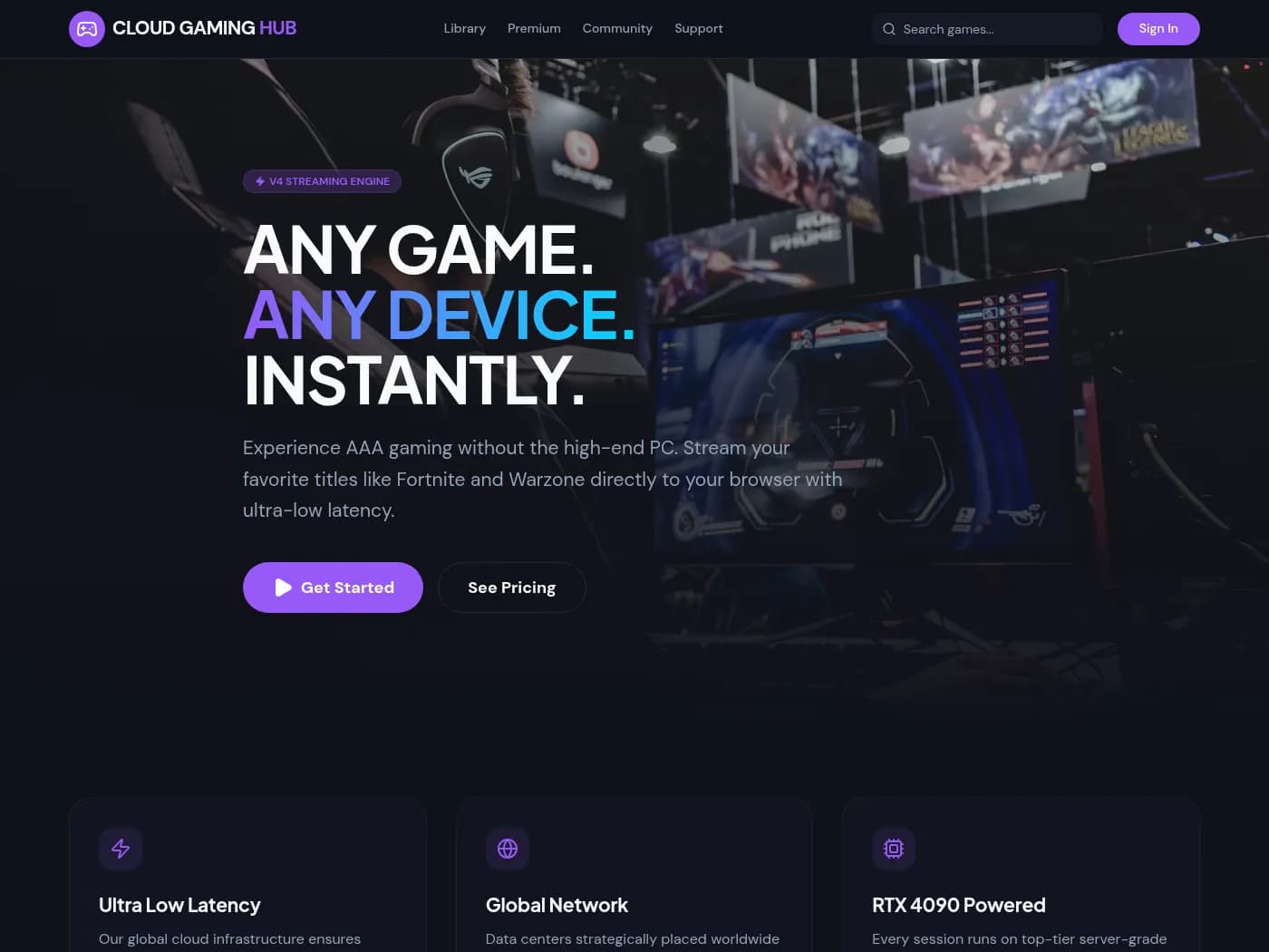 Cloud Gaming Hub