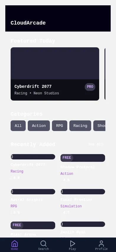 CloudArcade MVP