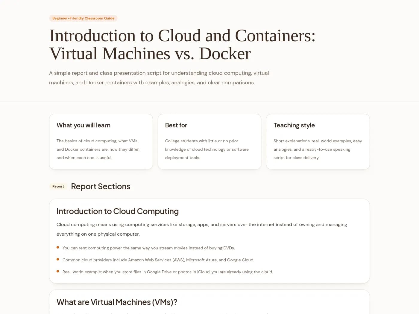 Cloud & Containers Explainer