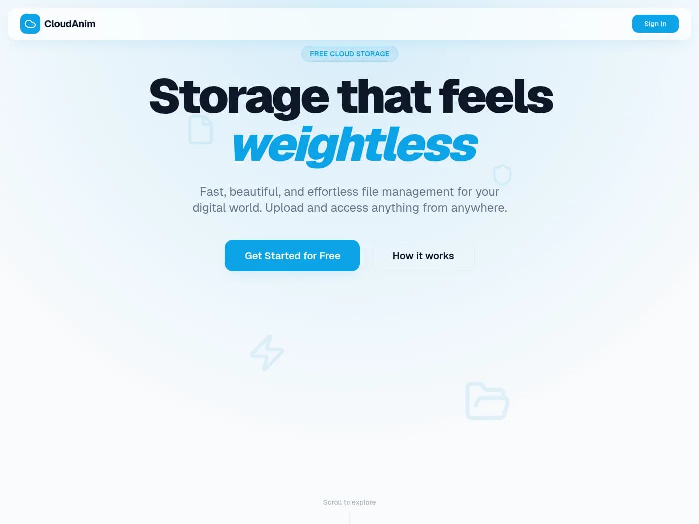 CloudAnim Storage