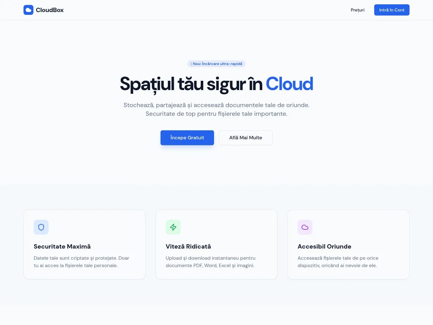 CloudBox Service Portal