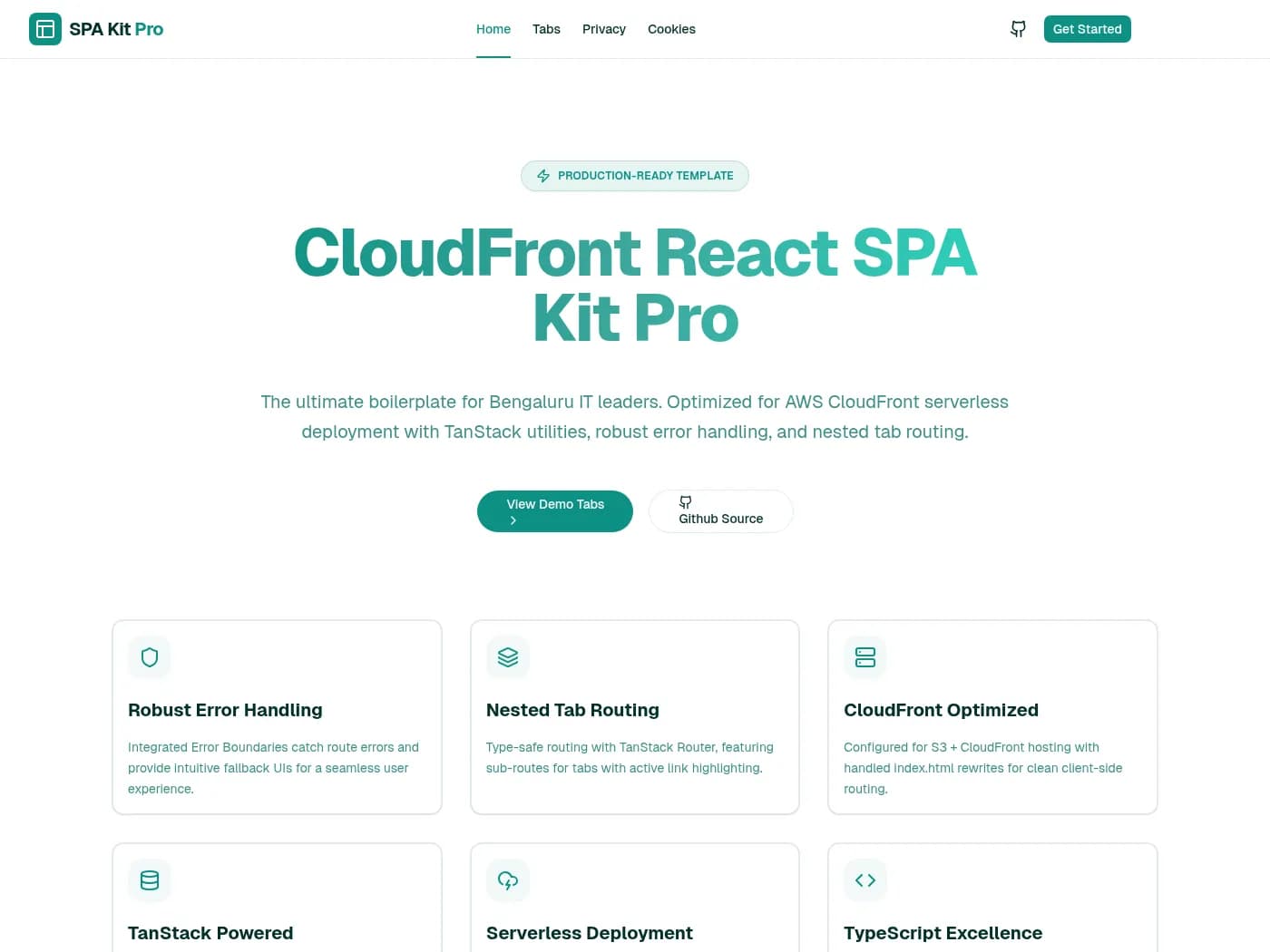 CloudFront React SPA Kit