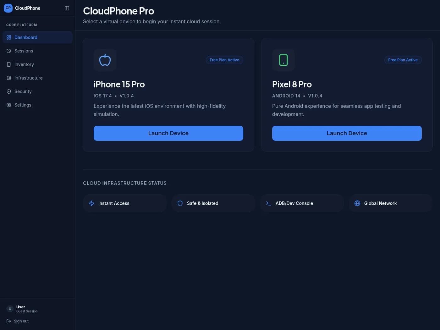 CloudPhone Experience