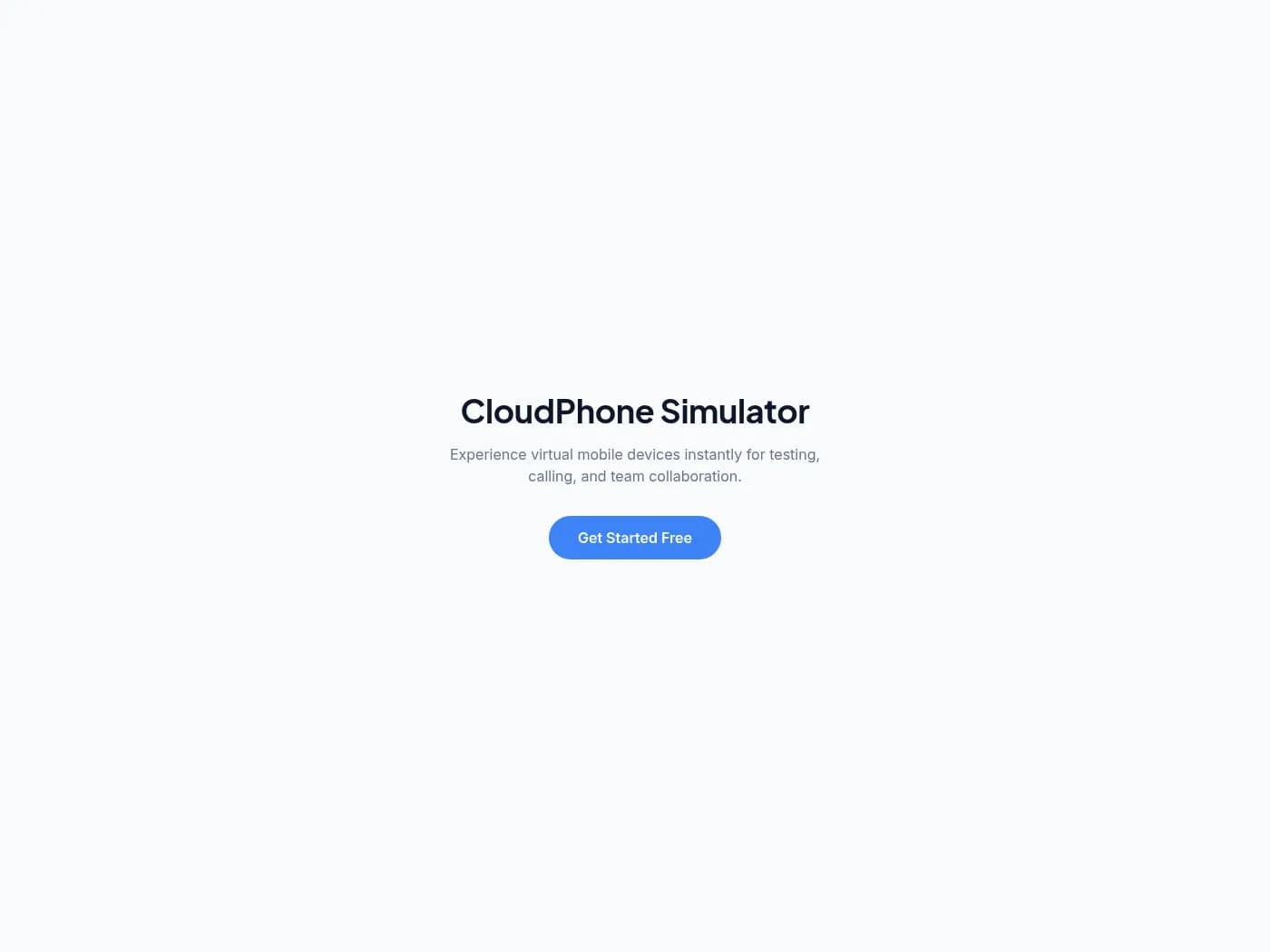 CloudPhone Web Simulator