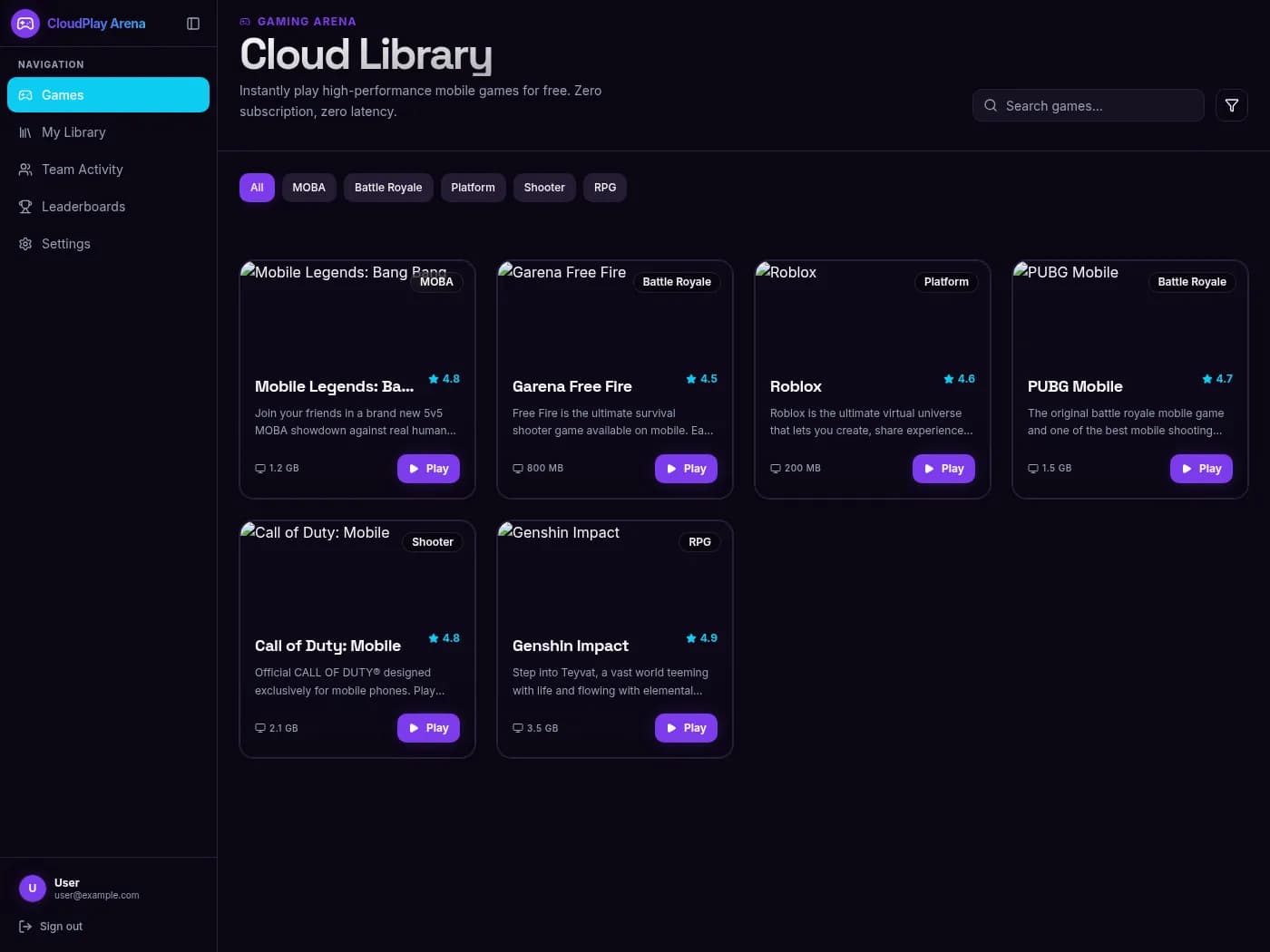 CloudPlay Arena