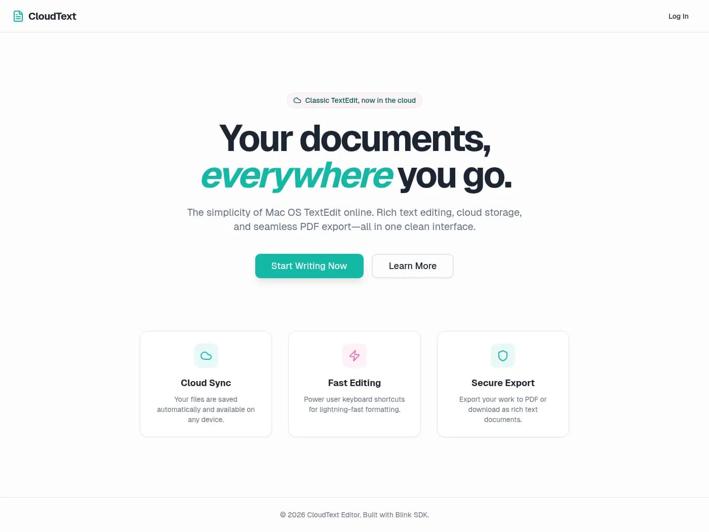CloudText Editor