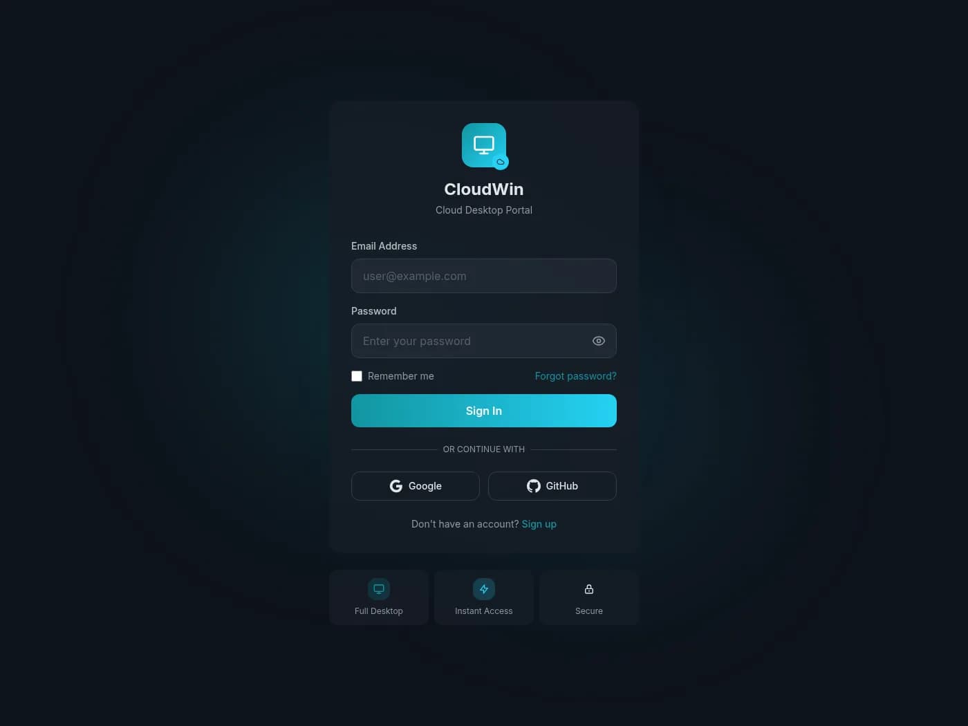 CloudWin Desktop Portal