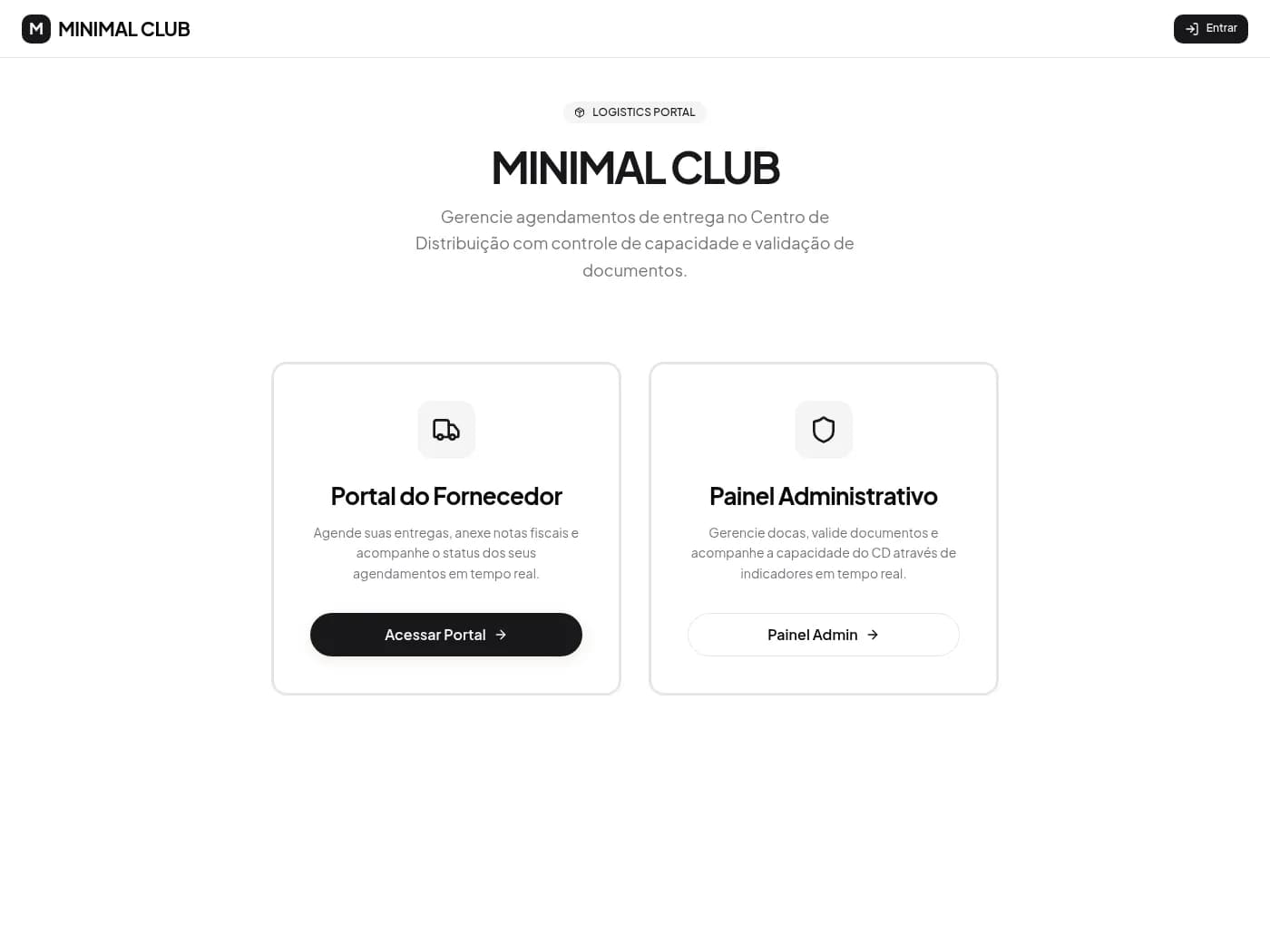 Minimal Club Booking Portal