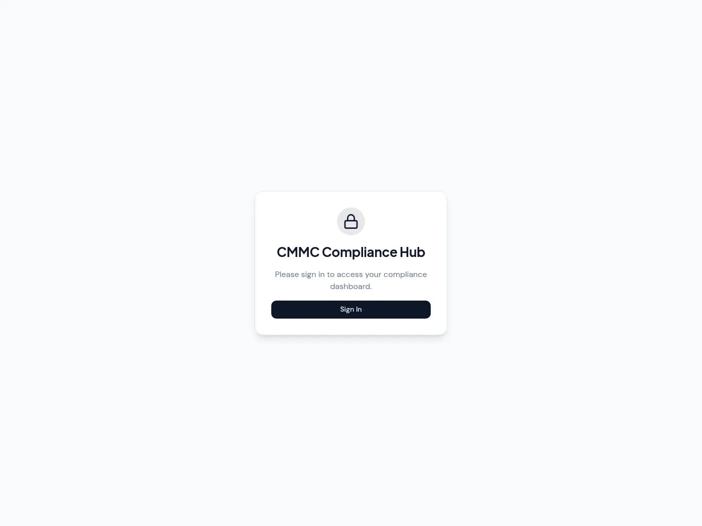 CMMC Compliance Dashboard