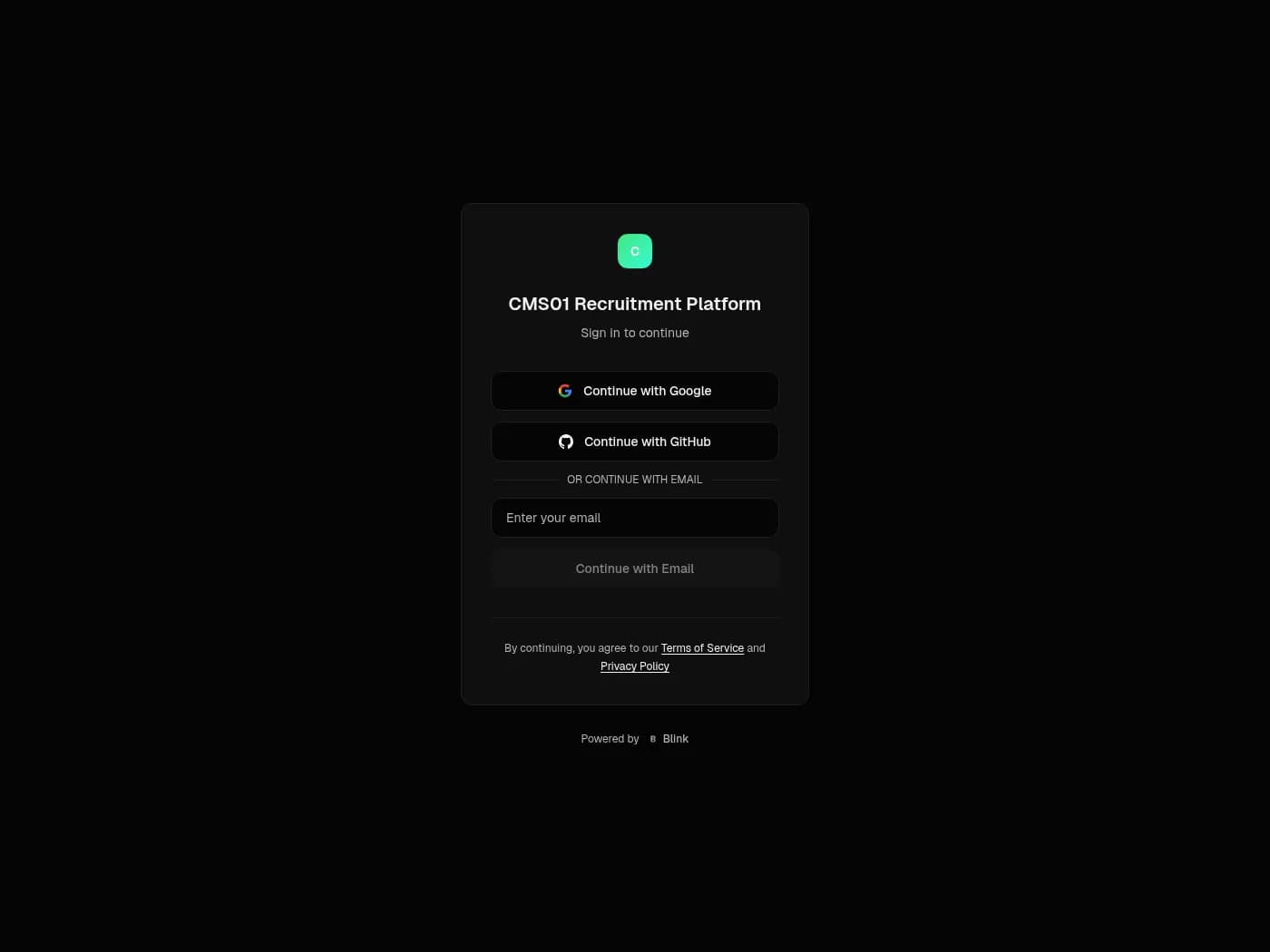 CMS01 Recruitment Platform