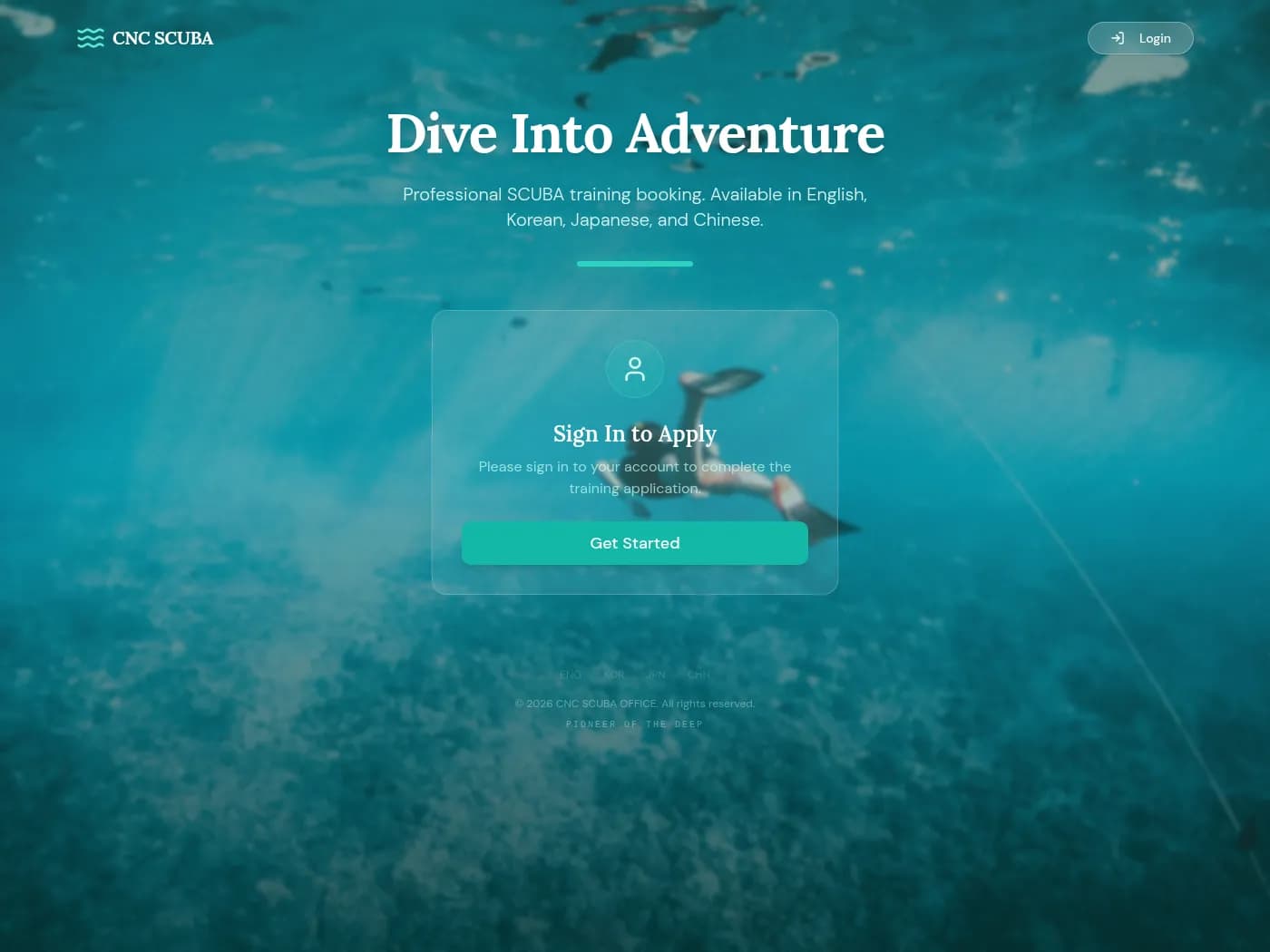 CNC SCUBA Booking App