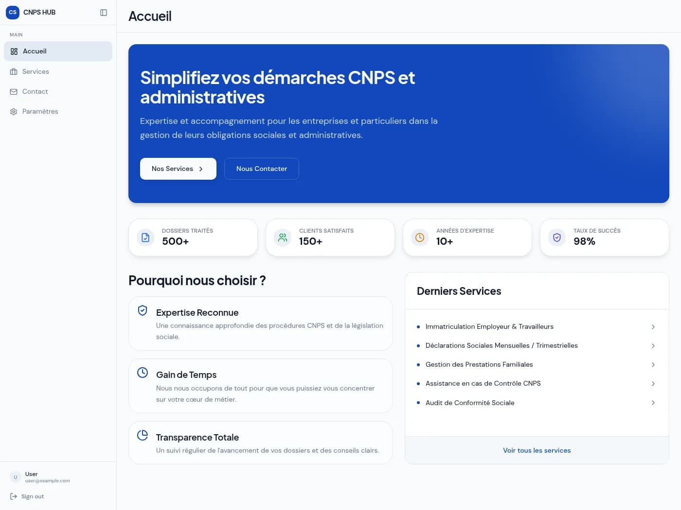 CNPS Services Hub