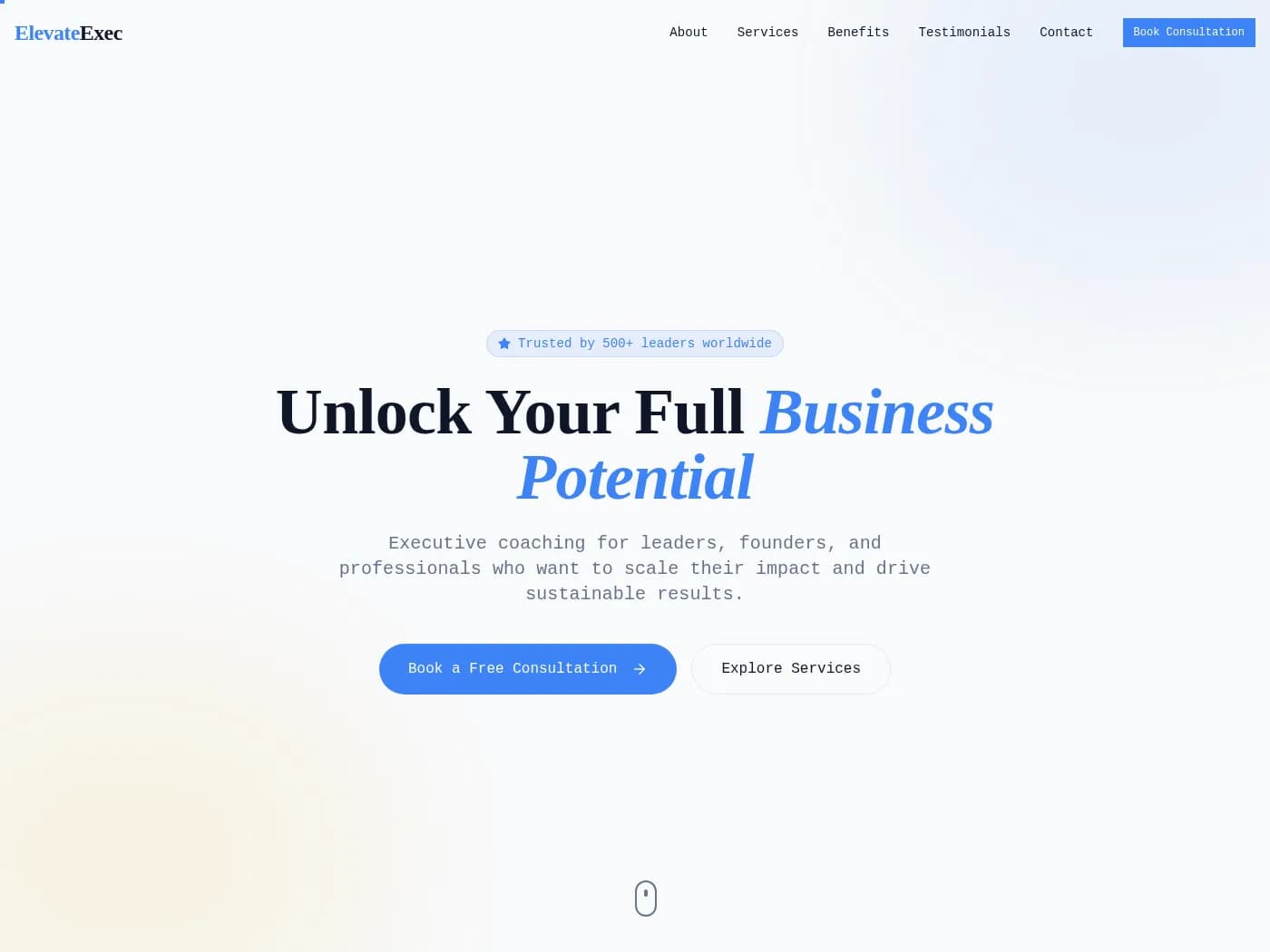 ElevateExec Coaching Site
