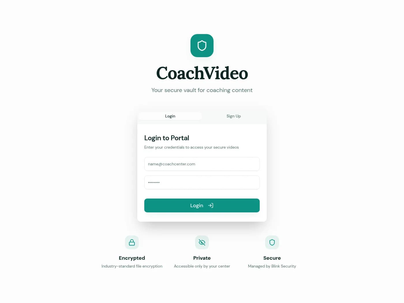 CoachVideo Secure Portal