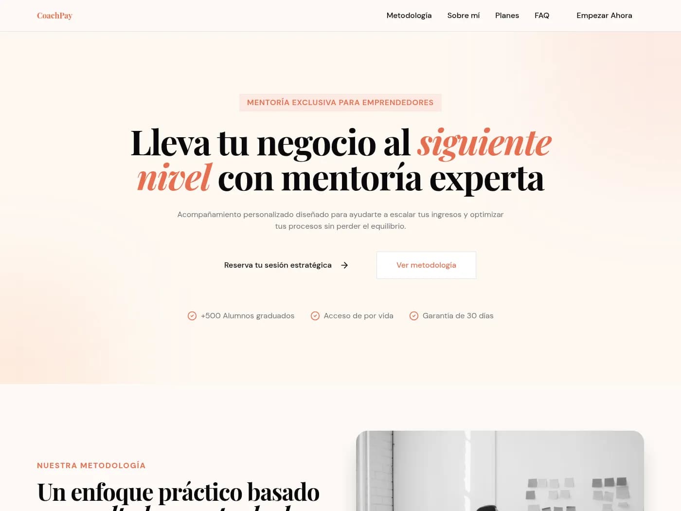 CoachPay Landing Page