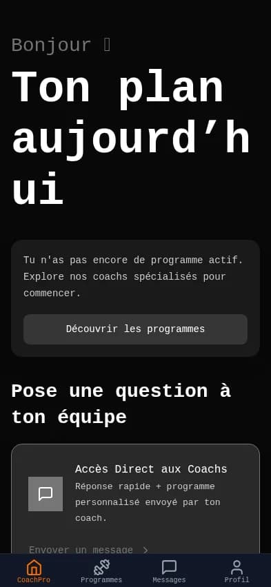 CoachPro Fitness App